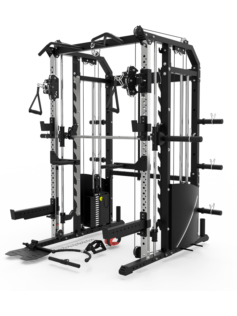 ALL-IN-ONE FUNCTIONAL TRAINER CAGE HOME GYM W/ SMITH MACHINE – Ultimate ...